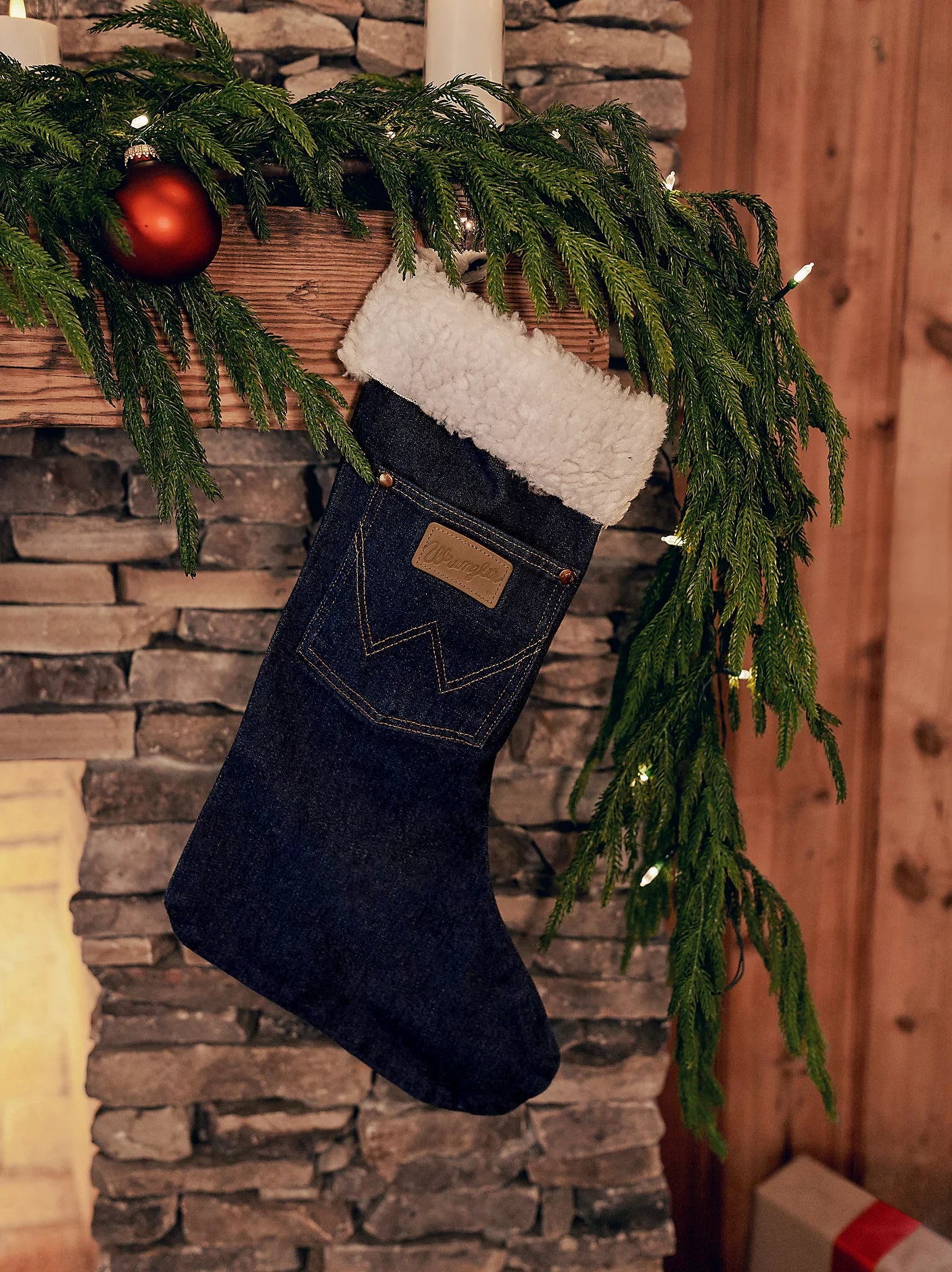 Wrangler - Denim Sherpa Christmas Stocking At Buffalo Bills Western ...