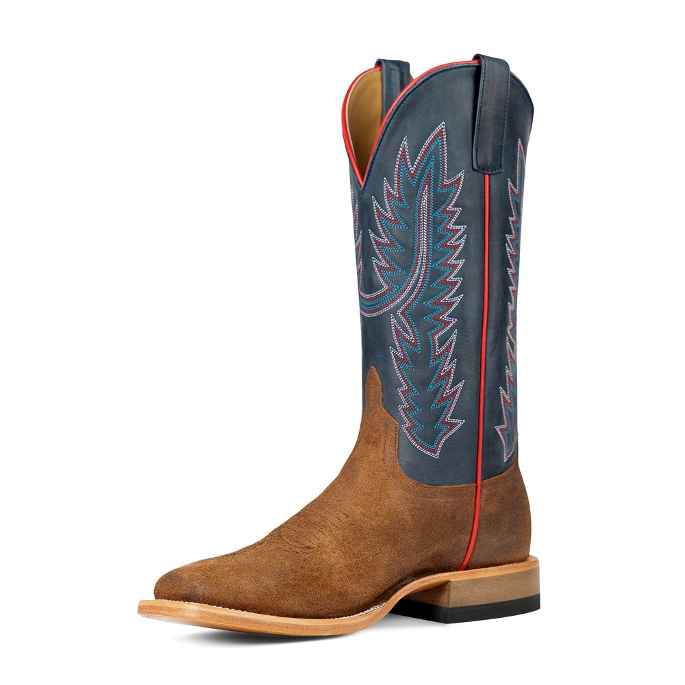 Horse Power - Mens Tobacco Blue Suede Boots at Buffalo Bills Western ...