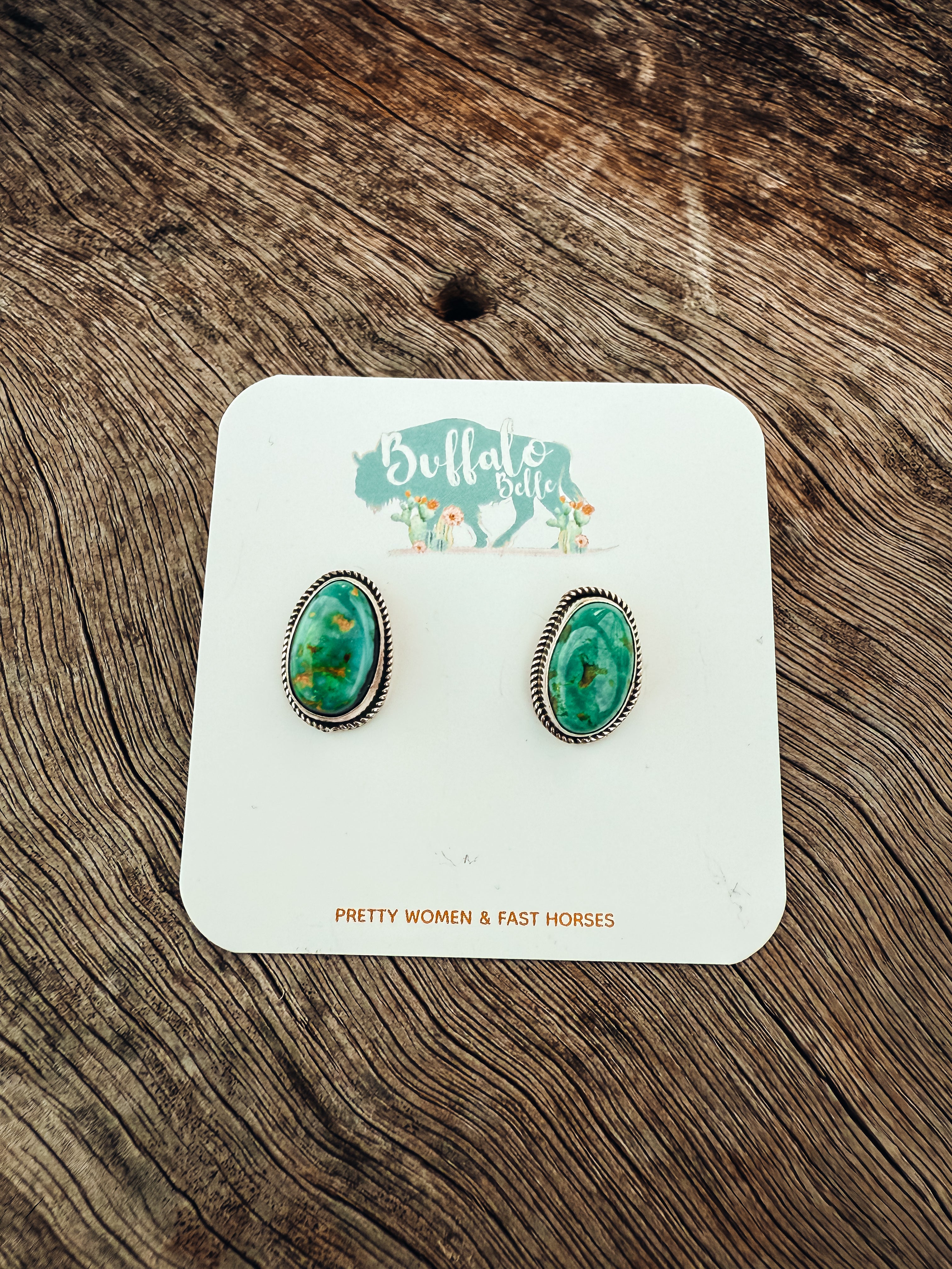 Buffalo Belle - Bisbee Genuine Turquoise Studs at Buffalo Bills Western ...