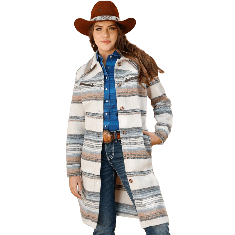 Cinch - Womens Striped Knit Long Shacket at Buffalo Bills Western ...