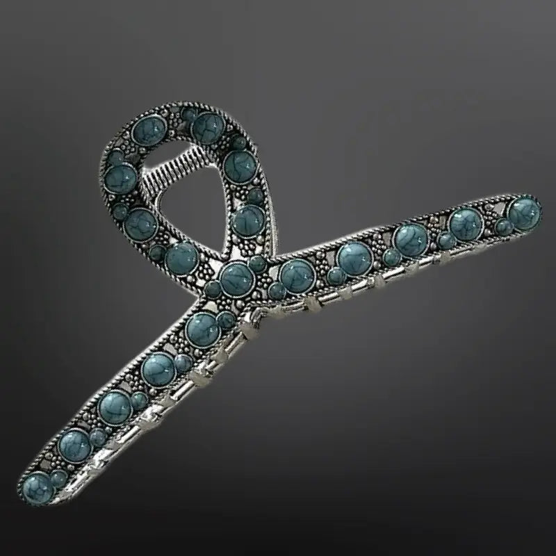 Buffalo Belle - Western Faux Turquoise Beaded Claw Clip At Buffalo ...
